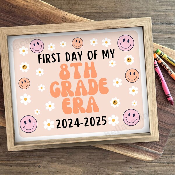 First Day of 8th Grade - Etsy