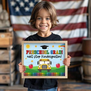 Preschool Graduate Sign, Last Day of Preschool, Printable Preschool ...