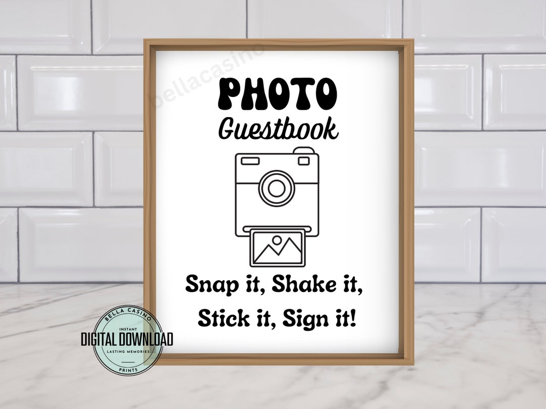 Photo Booth Sign Picture Table Sign, Printable Sign, Digital Instant ...