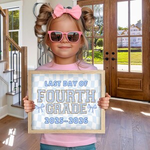 First Day of 4th Grade Sign, First Day of School Sign, Printable 4th ...