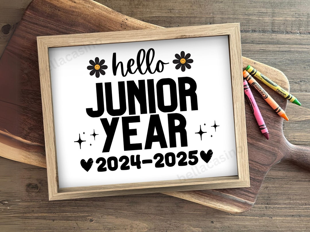 First Day of Junior Year Printable Sign Instant Digital Download Back ...