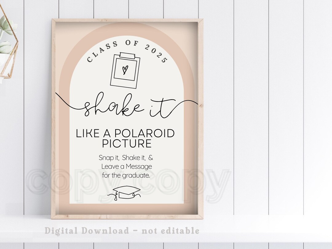 Photo Party Sign - Guest Book for Graduate Graduation Picture Table ...