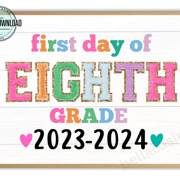 First Day of 8th Grade - Etsy