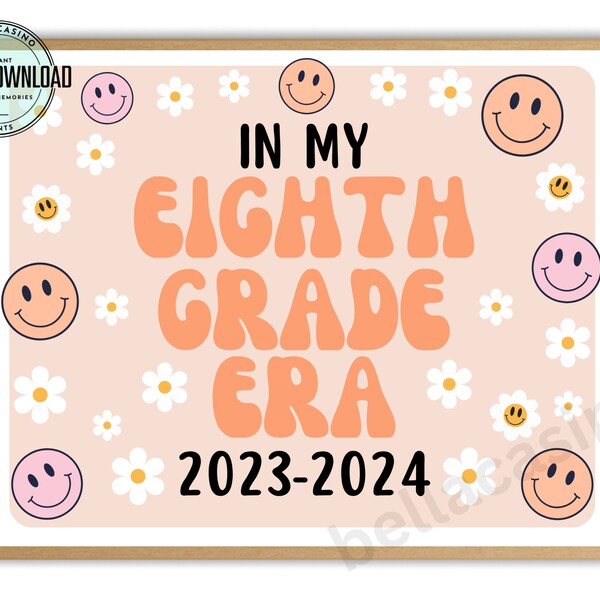 First Day of 8th Grade - Etsy