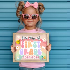First Day of First Grade Printable Sign Instant Digital Download Back ...