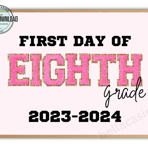 First Day of 8th Grade - Etsy