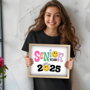 First Day of Senior Year Printable Sign Instant Digital Download Back ...