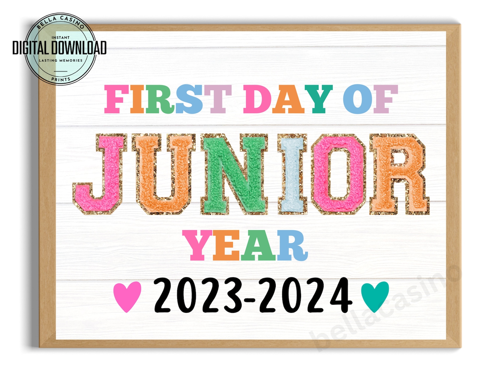 First Day of Junior Year Sign, First Day of High School Sign, Printable ...