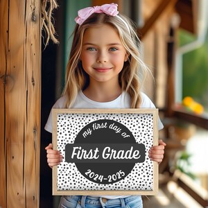 First Day of First Grade Printable Sign Instant Digital Download Back ...
