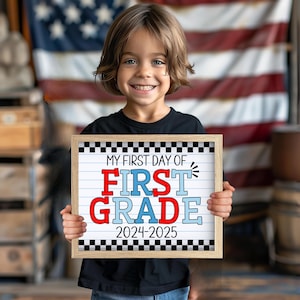 First Day of First Grade Printable Sign Instant Digital Download Back ...