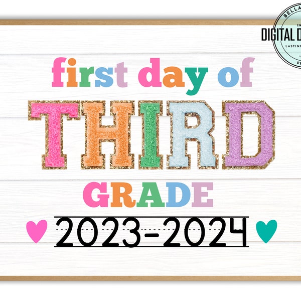 3rd Grade Sign - Etsy