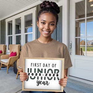 First Day of Junior Year Printable Sign - Instant Digital Download ...
