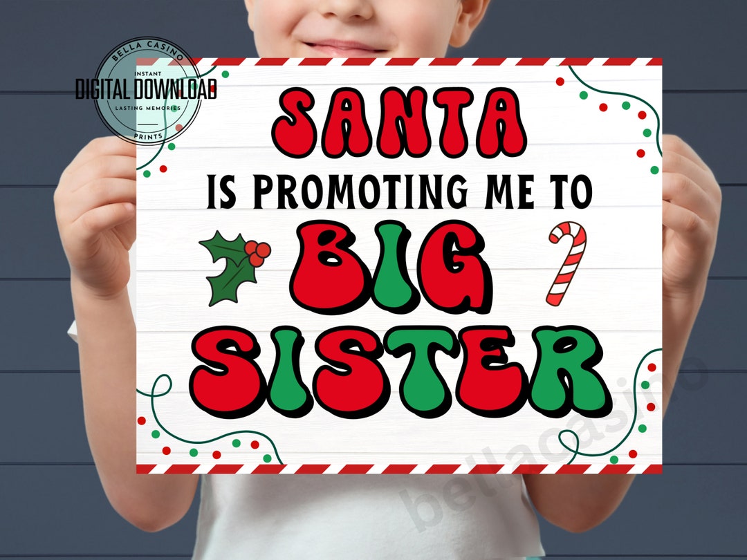 Big Sister Announcement Sign Printable Big Sister Sign Baby - Etsy Canada