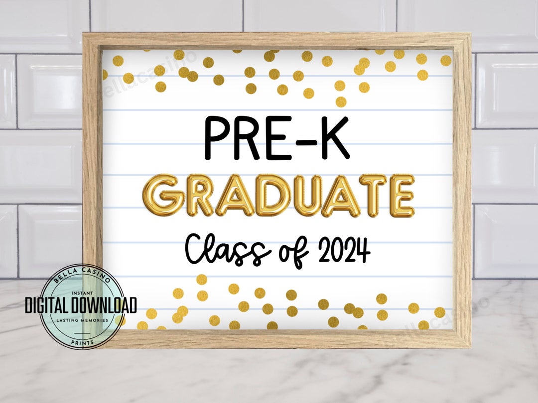 Pre-k Graduation Sign, Last Day of Preschool, Printable Preschool ...