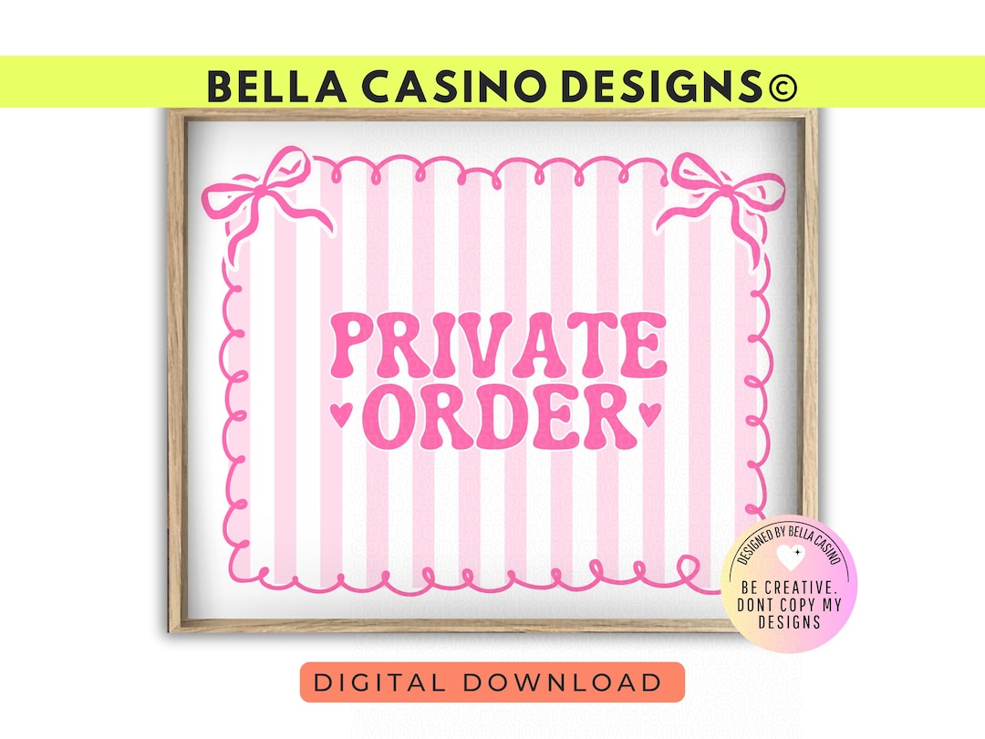 Private Order - Instant Digital Download - Etsy