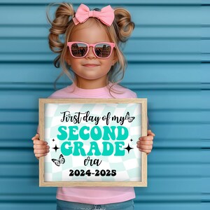 First Day of 2nd Grade Sign, First Day of School Sign, Printable 2nd ...