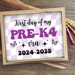 Erster Tag von Pre-K4 druckbare Zeichen sofortiger digitaler Download ...