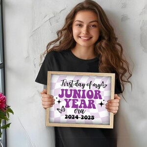 First Day of Junior Year Printable Sign Instant Digital Download Back ...