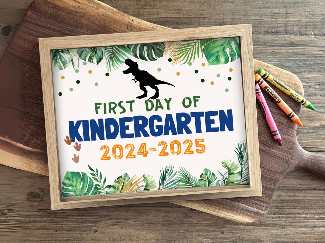 First Day of Kindergarten Printable Sign Instant Download Back to ...