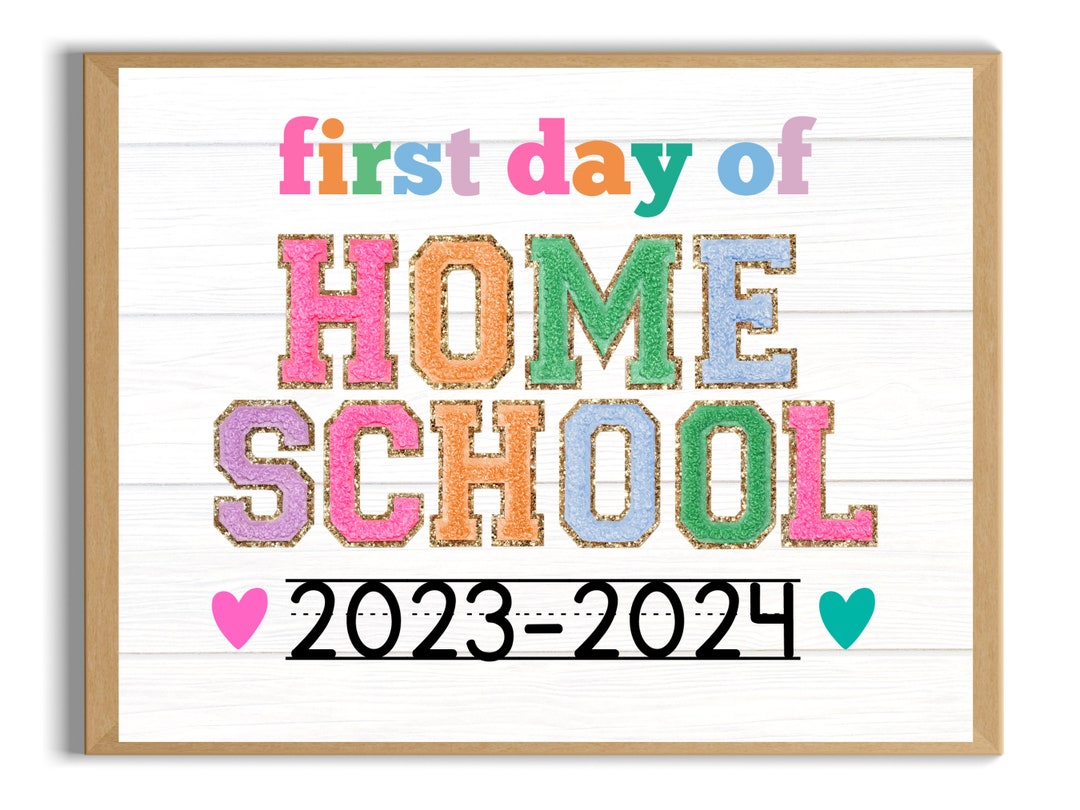 First Day of Homeschool Sign First Day of School Sign - Etsy