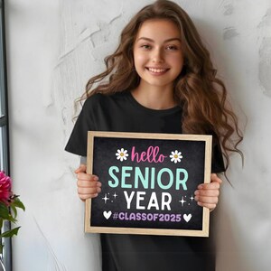 First Day of Senior Year Printable Sign - Instant Digital Download ...