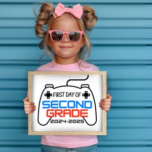 First Day of 2nd Grade Sign, First Day of School Sign, Printable 2nd ...