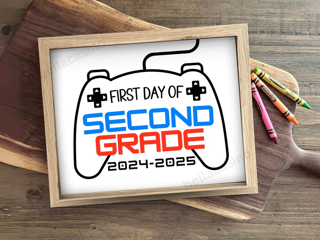First Day of 2nd Grade Sign, First Day of School Sign, Printable 2nd ...