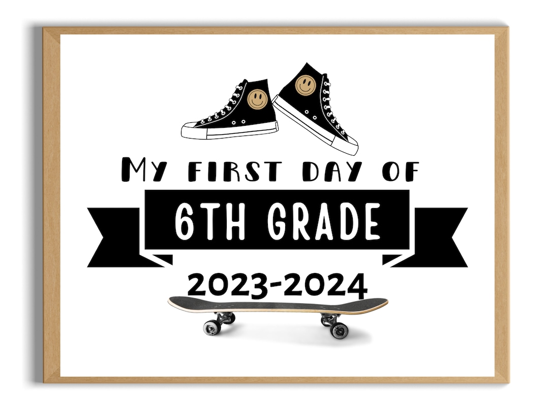 First Day Of 6th Grade Sign First Day Of School Sign Etsy de first-day-of-6th-grade-sign-first-day-of-school-sign-etsy-de