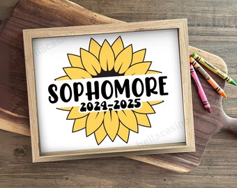 First Day of Sophomore Year Sign Printable Back to School Sign First ...