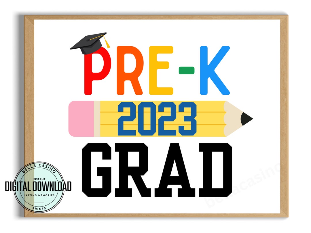 Pre-k Graduation Sign Last Day of Preschool Printable - Etsy