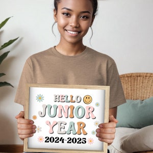 First Day of Junior Year Printable Sign Instant Digital Download Back ...