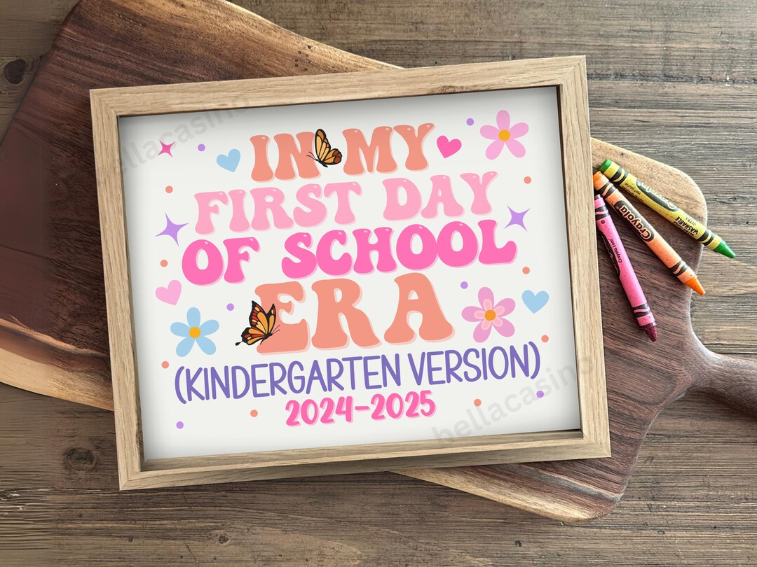 First Day of Kindergarten Printable Sign Instant Download Back to ...