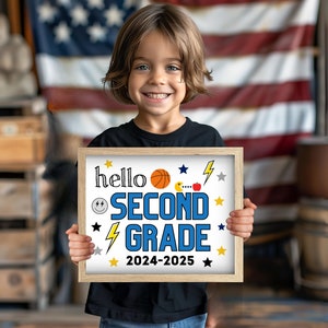 First Day of 2nd Grade Sign, First Day of School Sign, Printable 2nd ...
