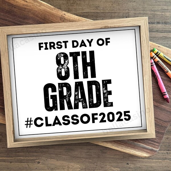 First Day of 8th Grade - Etsy
