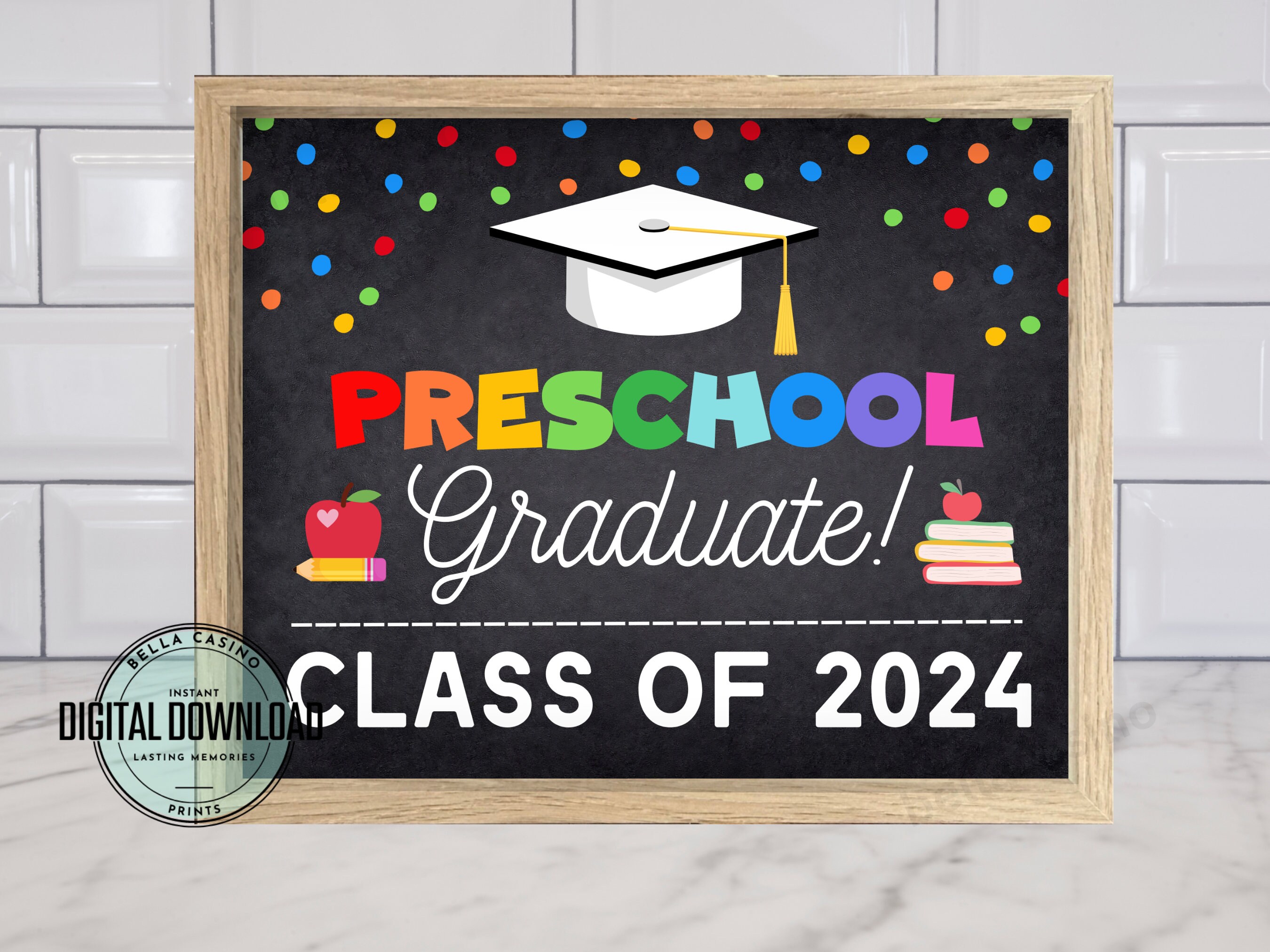 Pre-k Graduate Sign, Last Day of Preschool, Printable Preschool Grad ...