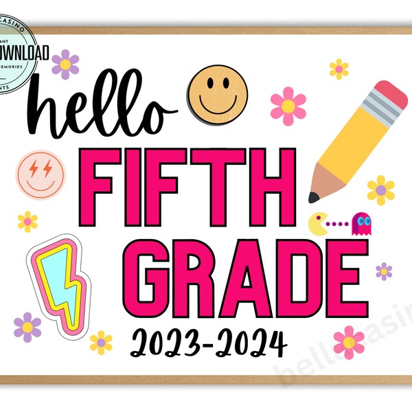 5th Grade Sign - Etsy