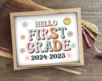 First Day of First Grade Printable Sign Instant Digital Download Back ...