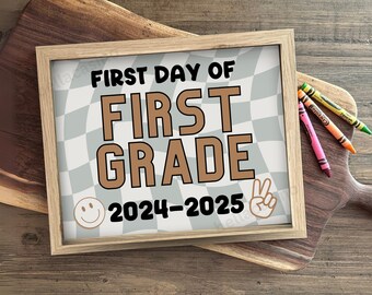 First Day of First Grade Printable Sign Instant Digital Download Back ...