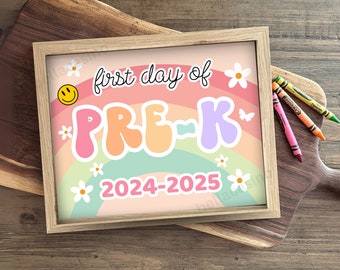 First Day of Pre-k Svg-png Sign Instant Digital Download Back to School ...