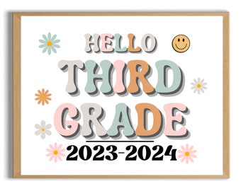 First Day 3rd Grade Sign - Etsy