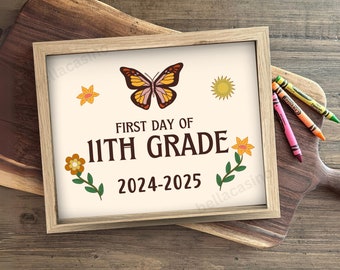 First Day of Junior Year Sign Printable Back to School Sign First Day ...