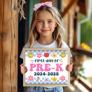 First Day of Pre-k Printable Sign Instant Digital Download Back to ...