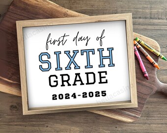 6TH GRADE Chalkboard Sign - Etsy