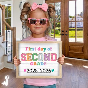 First Day of 2nd Grade Sign Printable - Digital Download - Etsy