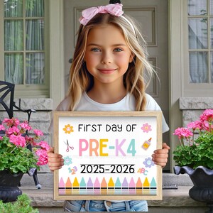 First Day of PREK4 Sign, Printable Digital Download - Etsy