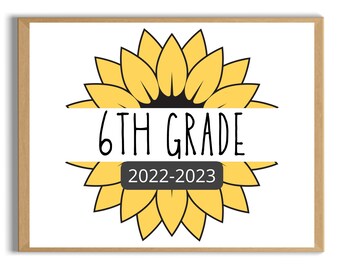 6th Grade School Sign - Etsy