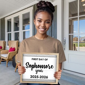 First Day of Sophomore Year Printable Sign - Instant Digital Download ...