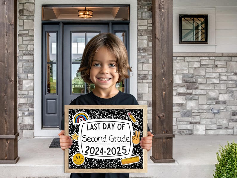 LAST DAY of 2nd Grade Sign, Last Day of School Sign, Printable 2nd ...