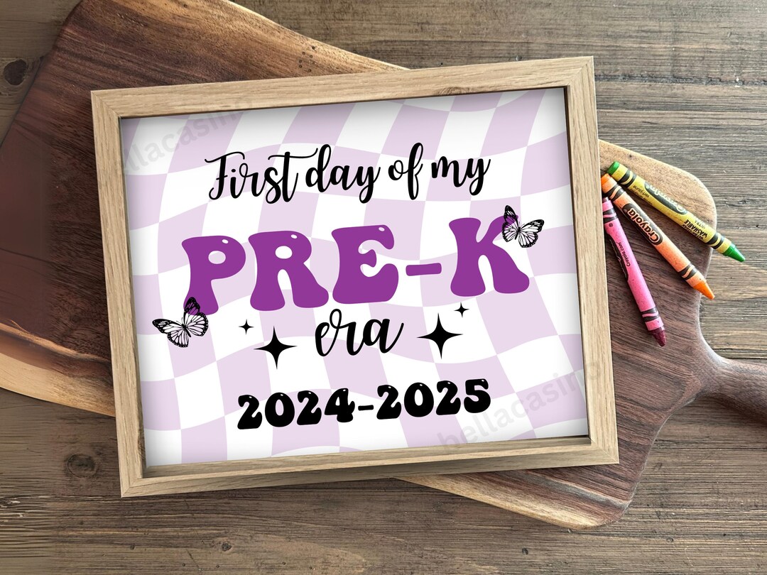 First Day of Pre-k Printable Sign Instant Digital Download Back to ...