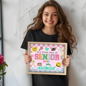 First Day of Senior Year Printable Sign - Instant Digital Download ...